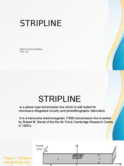 Stripline Transmission Lines Characteristics Formulas And Example