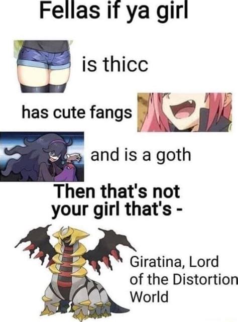 Fellas If Ya Girl Is Thicc Has Cute Fangs I And Is A Goth Then Thats