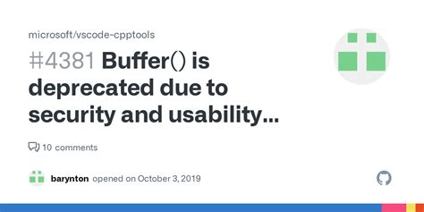 Buffer Is Deprecated Due To Security And Usability Issues · Issue