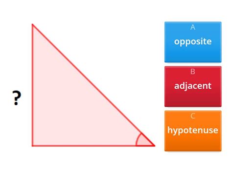 Labelling Right Angled Triangles Quiz