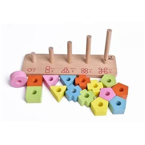 Multicolor Wooden Geometric Blocks Shape Sorter Column At Rs 499piece In Sitapur