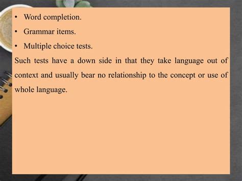 assessment discrete point test integrative testing performance based