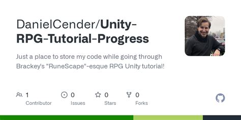 GitHub DanielCender Unity RPG Tutorial Progress Just A Place To Store My Code While Going