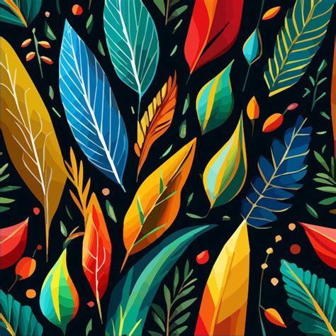 Premium Vector Illustration Of Tropical Colorful Plants In The Form