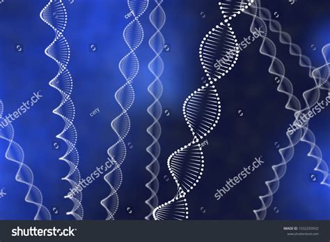 D Image Double Helix Spiral Structure Stock Illustration