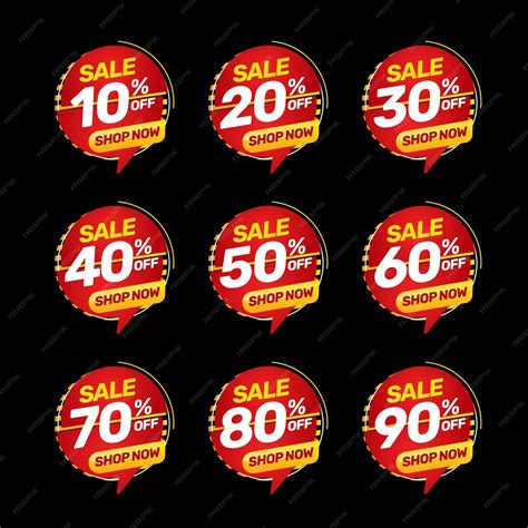 Premium Vector Set Of Discount Offer Price Label Sale Promo Marketing