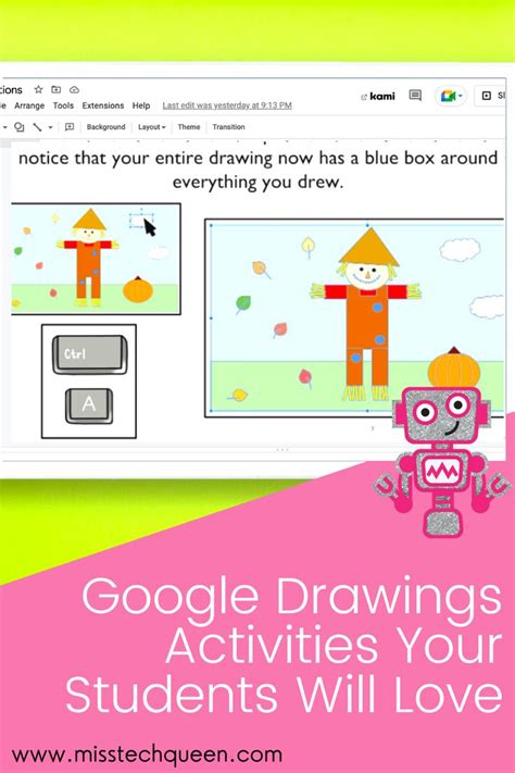 Google Drawings Activities For The Elementary Classroom Drawing Activities Digital Learning
