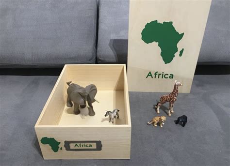 Montessori Continent Box Set Of 7 Continents Continent Storage Etsy