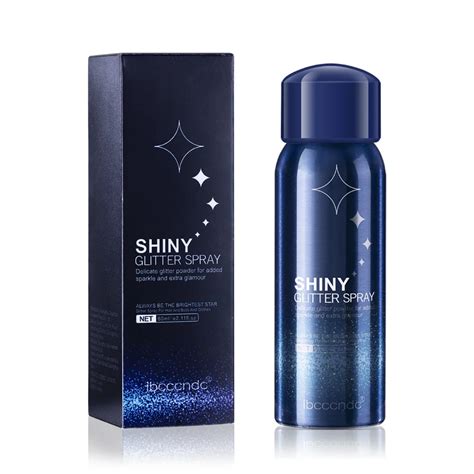 60ml 헤어 바디 헤어 글리터 스프레이 반짝이는 글로우 페이스 오래 지속되는 글리터 하이라이터 스프레이