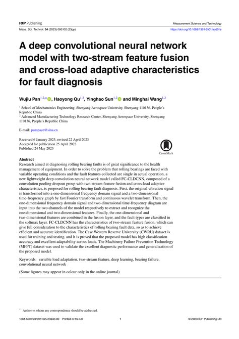 (PDF) A deep convolutional neural network model with two-stream feature fusion and cross-load ...