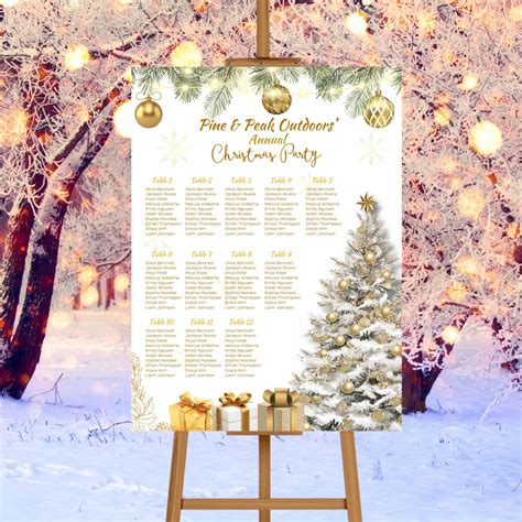 Christmas Table Plan Template Template Samples