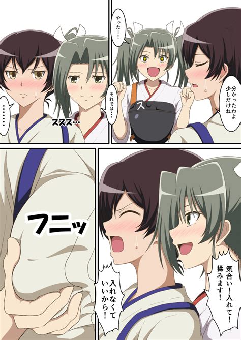kaga and zuikaku kantai collection drawn by hamaguri hamaguri1234