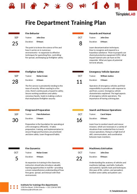 Fire Department Training Program Template