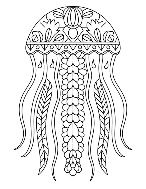 Coloring Page Of A Jellyfish