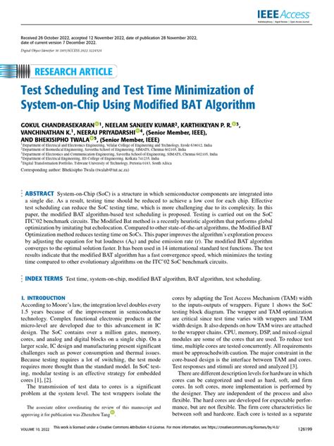 Test Scheduling And Test Time Minimization Of System On Chip Using