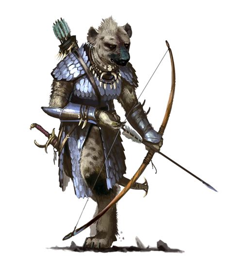 Female Gnoll Fighter Ranger Archer Pathfinder Pfrpg Dnd Dandd 35 5th