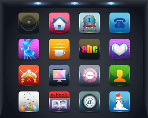 Creative Mobile Application Icon Set 03 Free Download