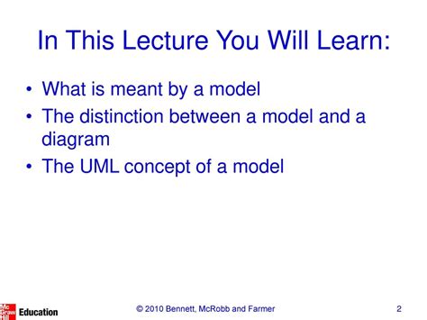Modelling Concepts Based On Chapter 5 Bennett Mcrobb And Farmer Ppt