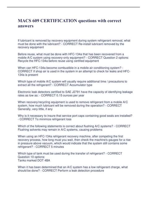 Macs 609 Certification Questions With Correct Answers Macs 609 Certification Stuvia Us