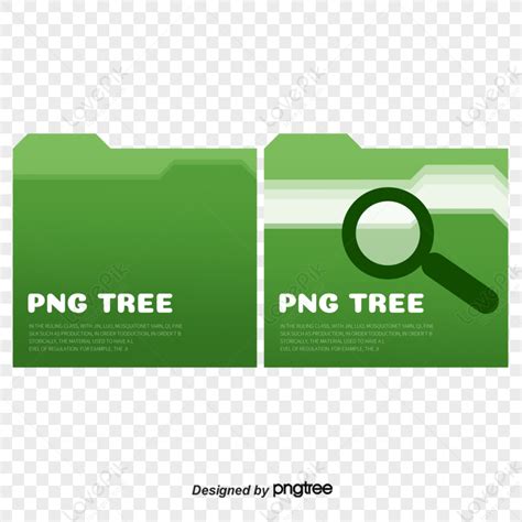 돋보기 일러스트가있는 녹색 폴더 일러스트확대경 Png 일러스트 무료 다운로드 Lovepik