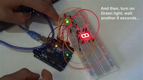 Traffic Lights With Seven Segment Display Using Arduino Uno Very Easy