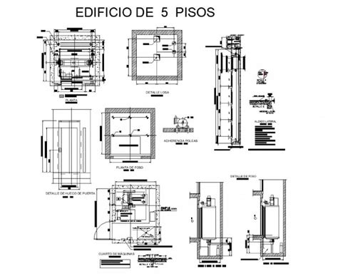 Elevator Blocks Detail 2d View Elevation And Plan Autocad File