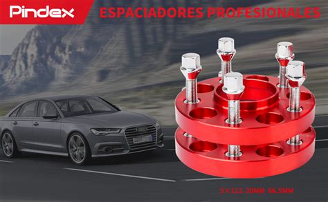 Pindex 2 Separadores De Rueda 5x112 20 Mm Para A4 A5 A6 A7 Placas De Acoplamiento 66 5 Mm Con