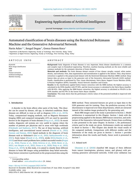 pdf automated classification of brain diseases using the restricted boltzmann machine and the