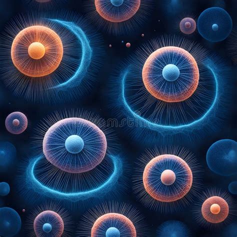 Tiny Cells During Cell Division Ai Generatet Stock Illustration