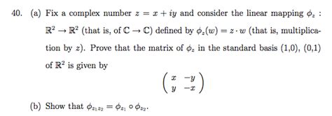 Solved Fix A Complex Number Z X Iy And Consider The Chegg Com