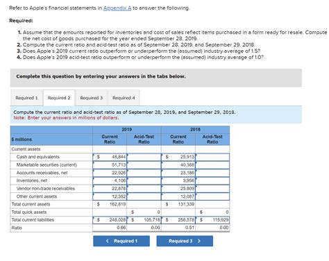 Solved Refer To Apples Financial Statements In Appendix A