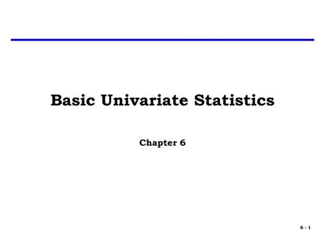 PPT Basic Univariate Statistics PowerPoint Presentation Free Download ID 207188