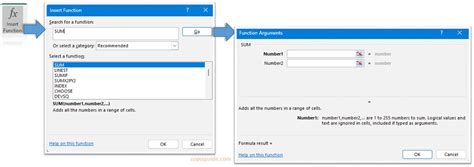 insert function in microsoft excel