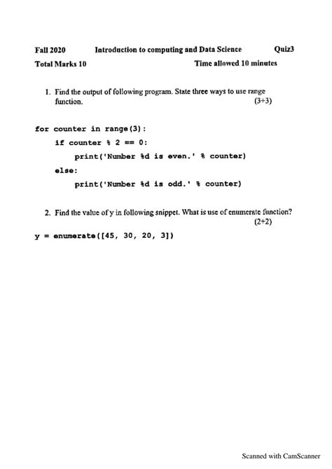 Solution Introduction To Computing And Data Science Practice Papers