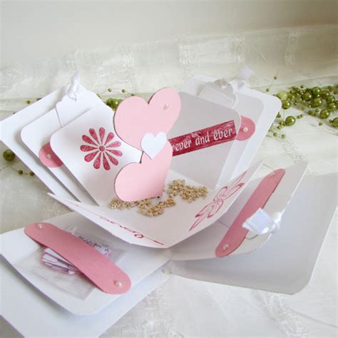 Сватбена картичка експлодираща кутийка Щастие и любов Handmasters Bg