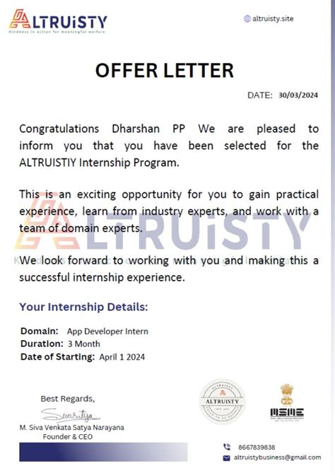 Appdeveloper Internship Techforgood Excitedtobegin Dharshan Prakaksh