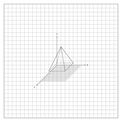 Tetrahedral Pyramid On Coordinate Grid On Notebook 52909026 Vector Art