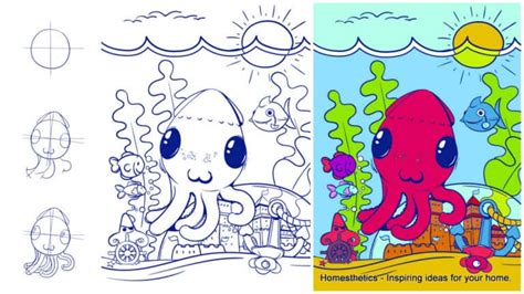 Learn How To Draw An Octopus Step By Step Tutorial