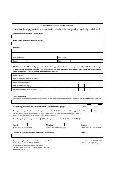 Free 44 E Commerce Forms In Pdf Ms Word