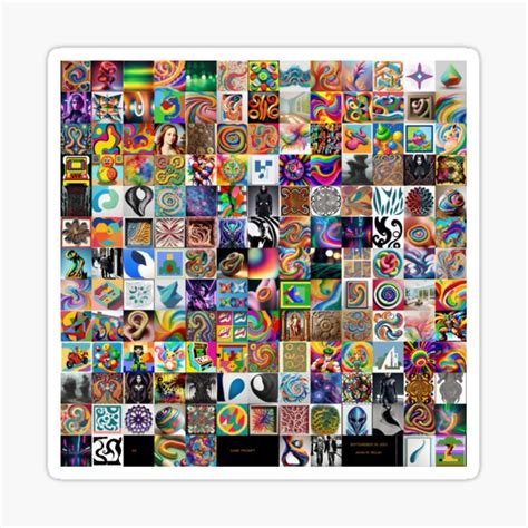 Stable Diffusion Grid From A Color Painting In The Biomorphic Movement Sticker For Sale Stable Diffusion Grid From A Color Painting In The Biomorphic Movement Sticker For Sale