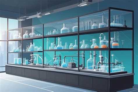 Premium Photo Lab Showcase Scientific Models And Prototypes Display Vector