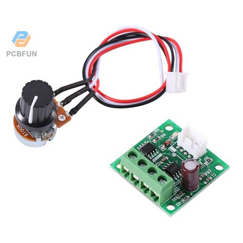 Pcbfun โมดลควบคมความเรวมอเตอรอตโนมต Dc 1 8v 3v 5v 6v 12v 2a Pwm Shopee Thailand