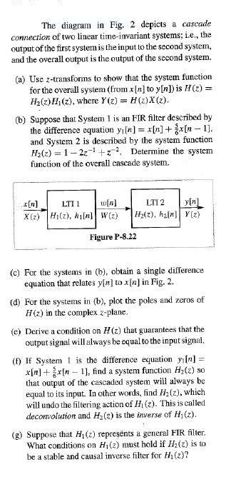 Solved The Diagram In Fig Depicts A Cascade Connection Of Chegg