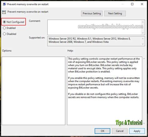 √memperbaiki Error The Group Policy Settings For Bitlocker Startup Options Are In Conflict