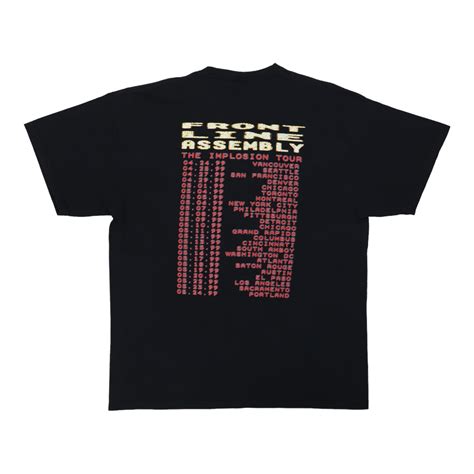 1999 Front Line Assembly Implosion Tour Shirt Wyco Vintage
