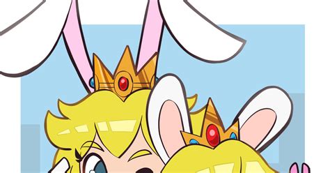 ピーチ姫 Peach X Rabbid Peach Blackcatのイラスト Pixiv