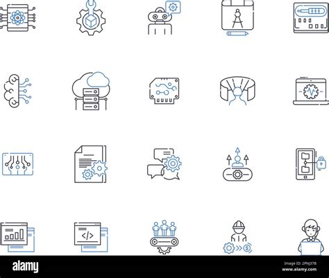Codebase Software Line Icons Collection Repository Version Control