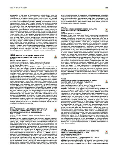 Pdf Pns222 Imputation Techniques For Missing Covariates When Modeling Disease Progression