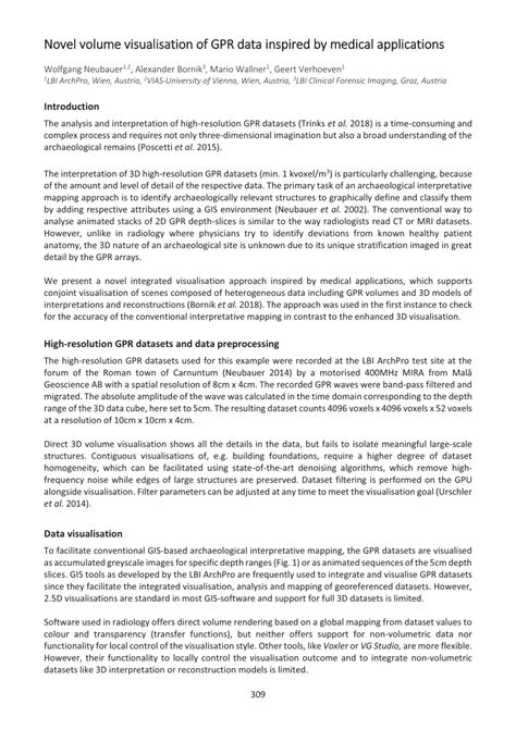 Pdf Novel Volume Visualisation Of Gpr Data Inspired By Medical