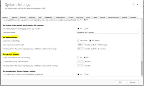 Dynamics Timeout Settings Carl De Souza